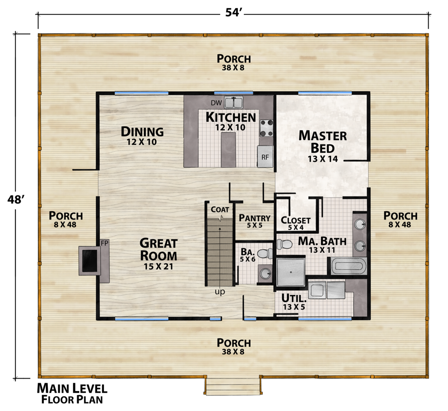 Buck Ridge Cabin Plan Details - Natural Element Homes