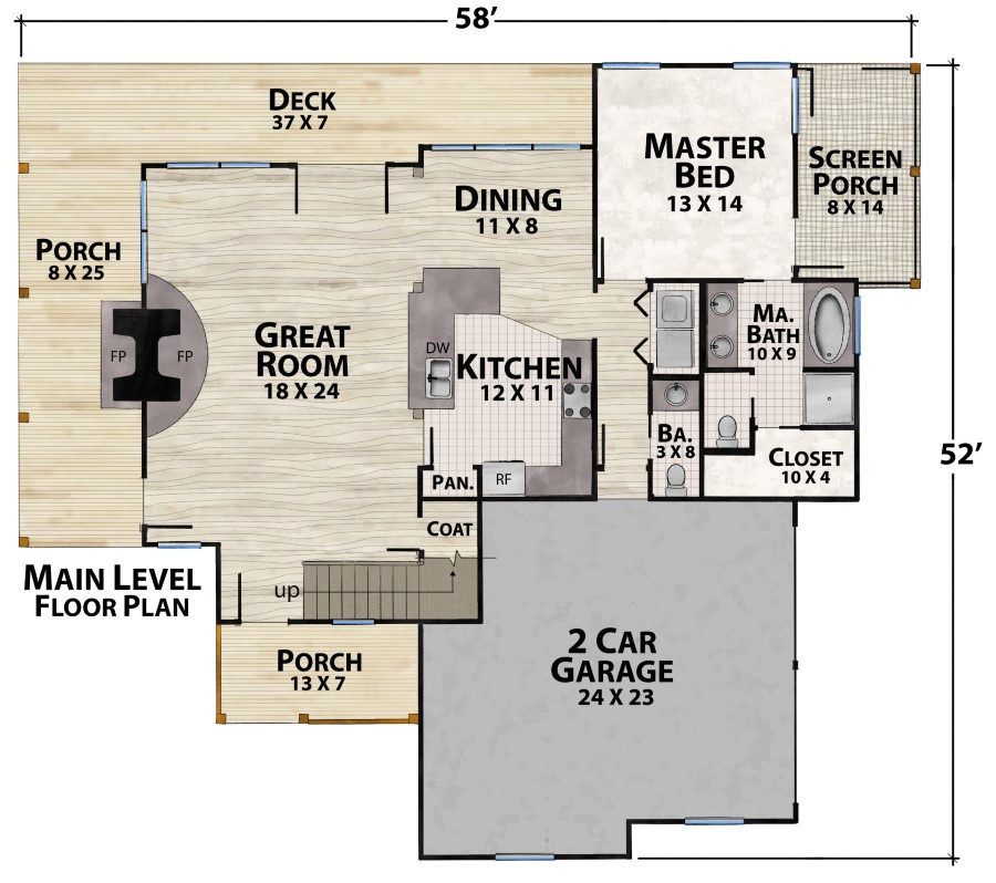 Camp Lake Cottage Plan Details - Natural Element Homes