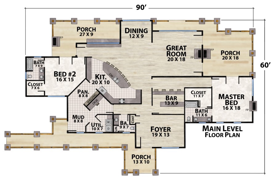 Hitching Post Plan Details - Natural Element Homes