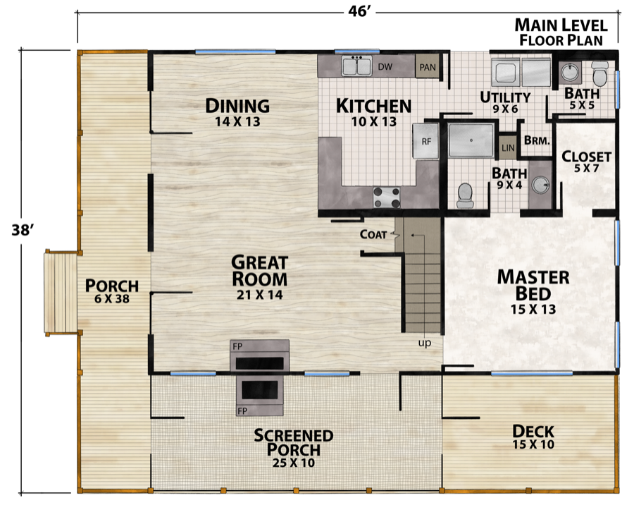 Honeysuckle Vine Plan Details - Natural Element Homes