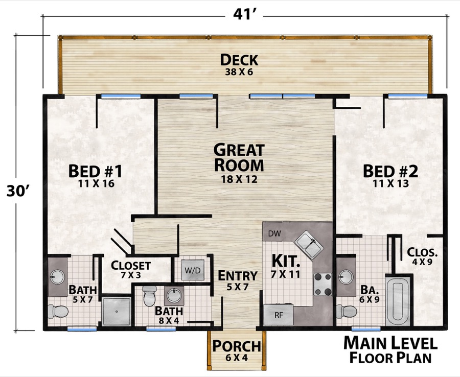 Jack and Jill Plan Details - Natural Element Homes