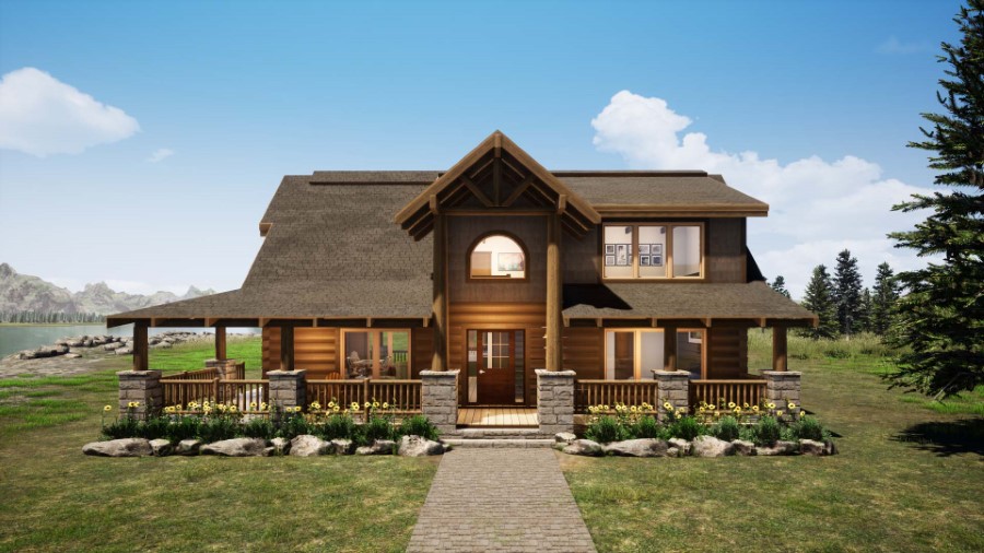 Mountain View Lodge 2 Plan Details - Natural Element Homes