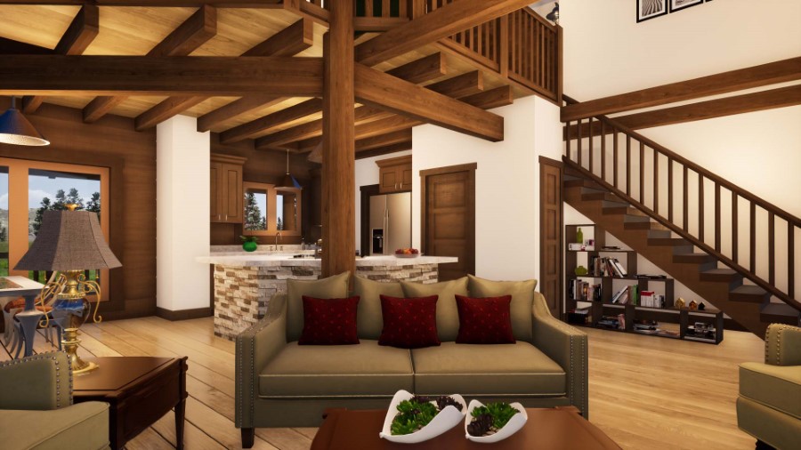 Mountain View Lodge 2 Plan Details - Natural Element Homes