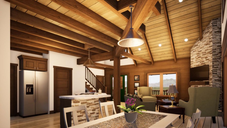 Mountain View Lodge 2 Plan Details - Natural Element Homes