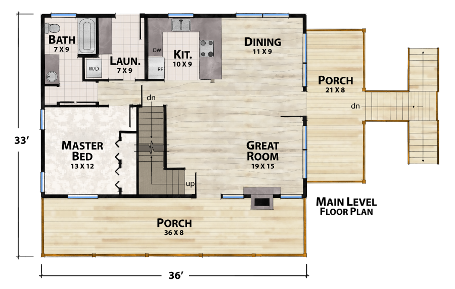 Peace Pipe Camp Plan Details - Natural Element Homes