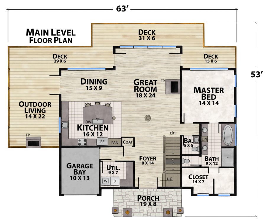 Shadow Cove Lodge Plan Details - Natural Element Homes