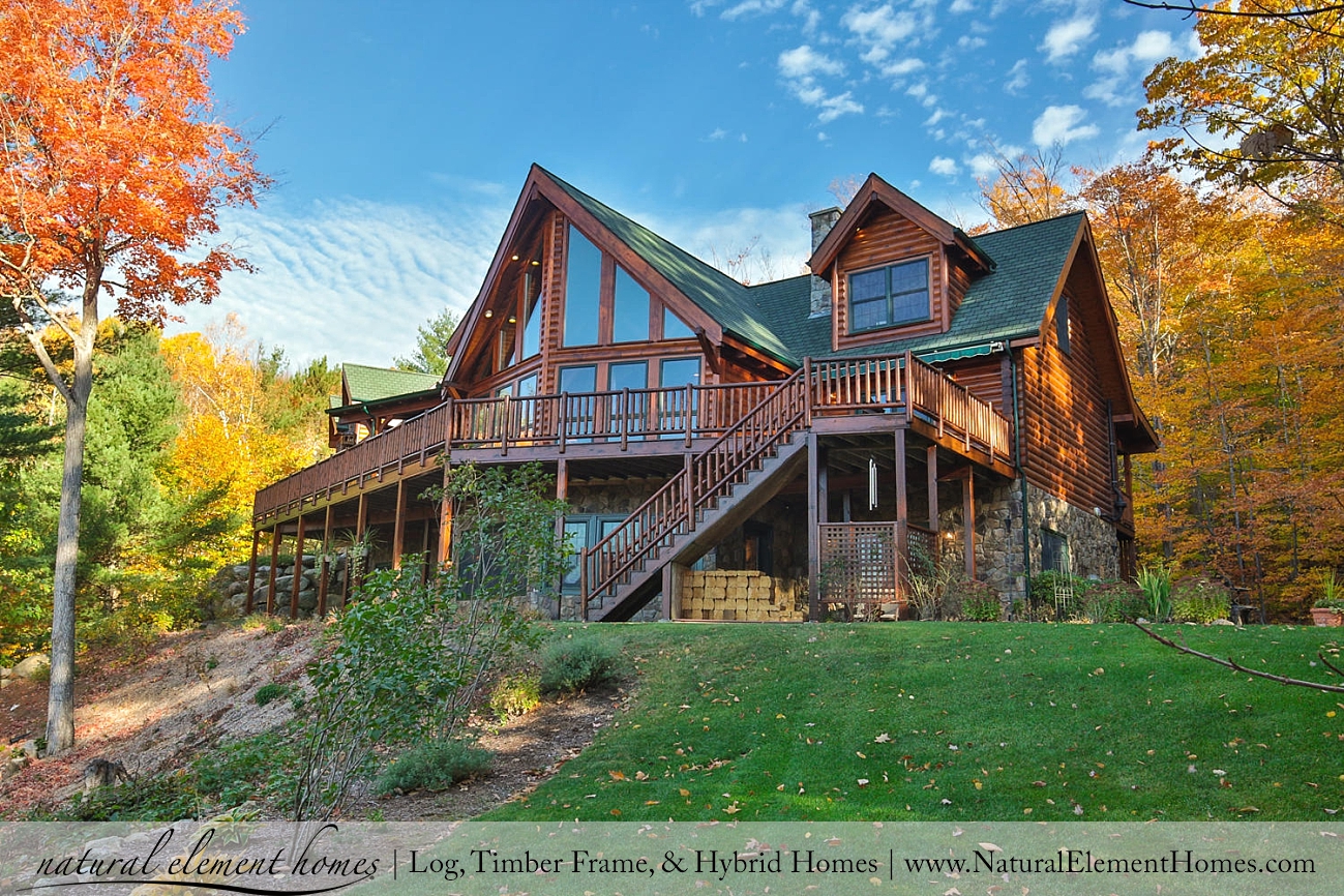 [National Log Home Month] The Black Bear Lodge Log Home Plan | Natural ...